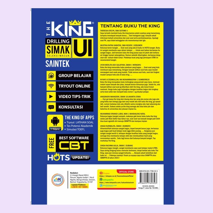 Jual Terbaru Buku Simak Ui 2021 : The King Drilling Simak Ui Saintek 2021 Best Seller | Shopee ...