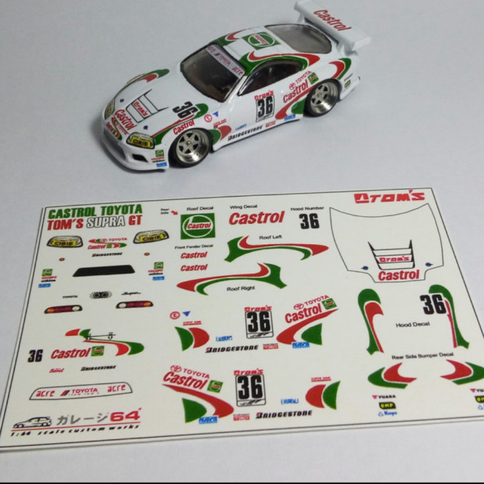 Jual DECAL SET HOTWHEELS TOYOTA SUPRA CASTROL | Shopee Indonesia