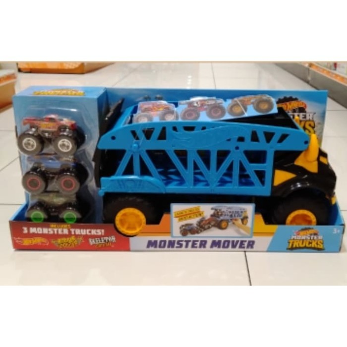 Jual SALE MAINAN: HOTWHEELS MONSTER MOVER INCLUDE 3 PC MONSTER TRUCKS | Shopee Indonesia