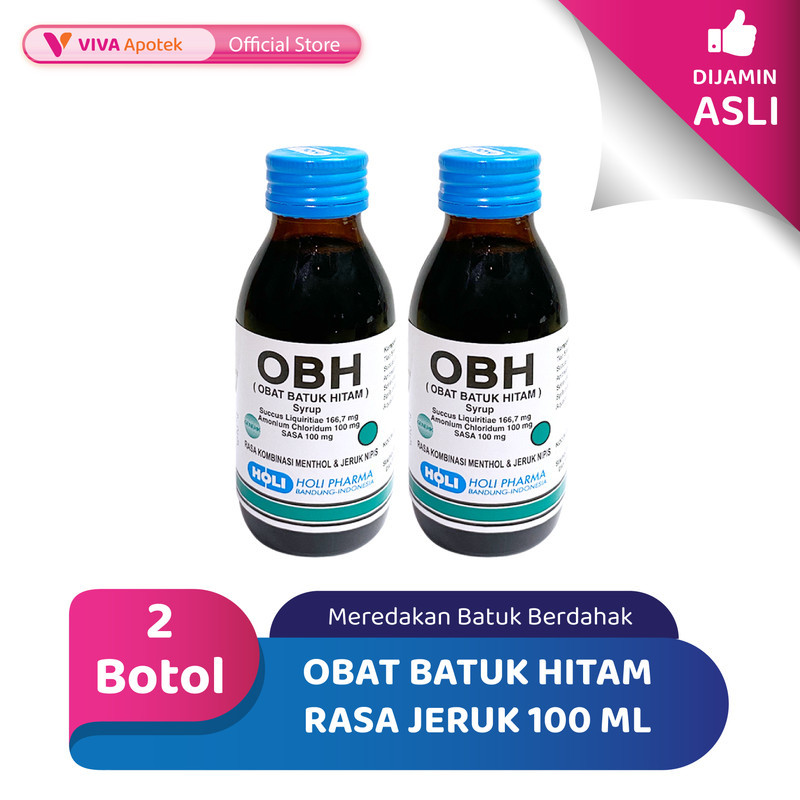 Jual Obat Batuk Hitam Rasa Jeruk Batuk Berdahak 100 ml (Pack - 2 Botol ...