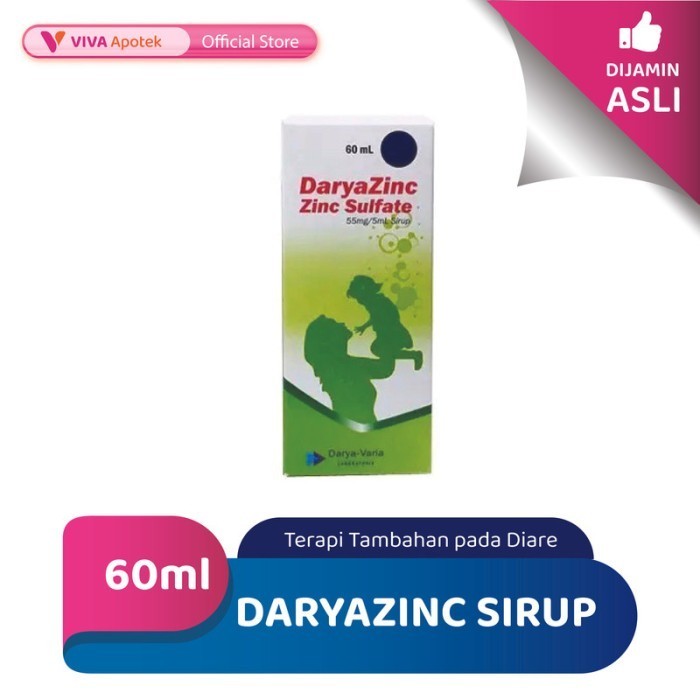 Jual Daryazinc Sirup Terapi Tambahan pada Diare (60 ml) | Shopee Indonesia