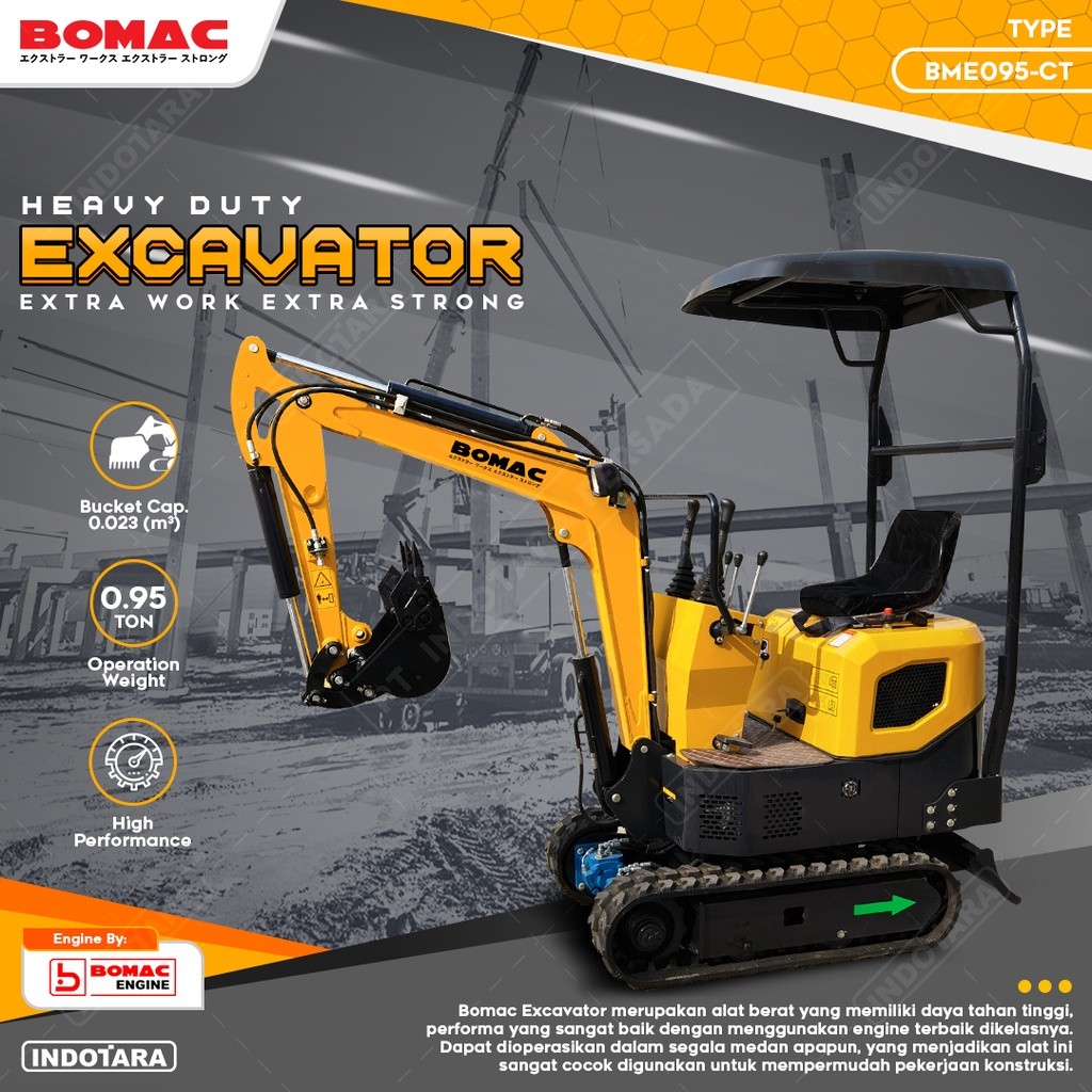 Jual BOMAC MINI EXCAVATOR BME095-CT | Shopee Indonesia