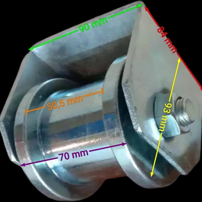 Jual HOT SALE! Roda pintu pagar / gerbang rel UNP 5cm heavyduty Bull ...