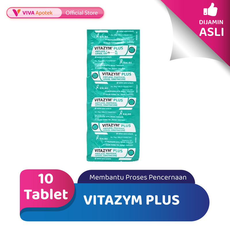 Jual Vitazym Plus untuk Membantu Proses Pencernaan (10 Tablet) | Shopee ...