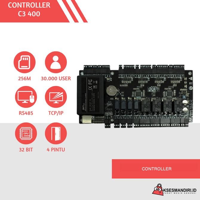 Jual Zkteco Controller C3-400 Package Box Akses Kontrol Untuk 4 Pintu Premium Quality | Shopee ...