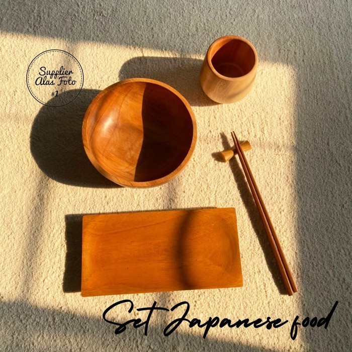 Product image [ SET japanese food ] props foto kayu SAF styling menu ...