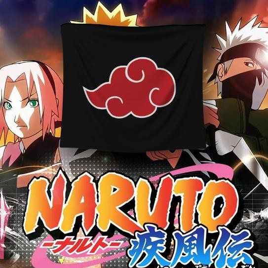 Jual Super Sale!, Bendera Anime Naruto Akatsuki Group Clan Flag Poster ...