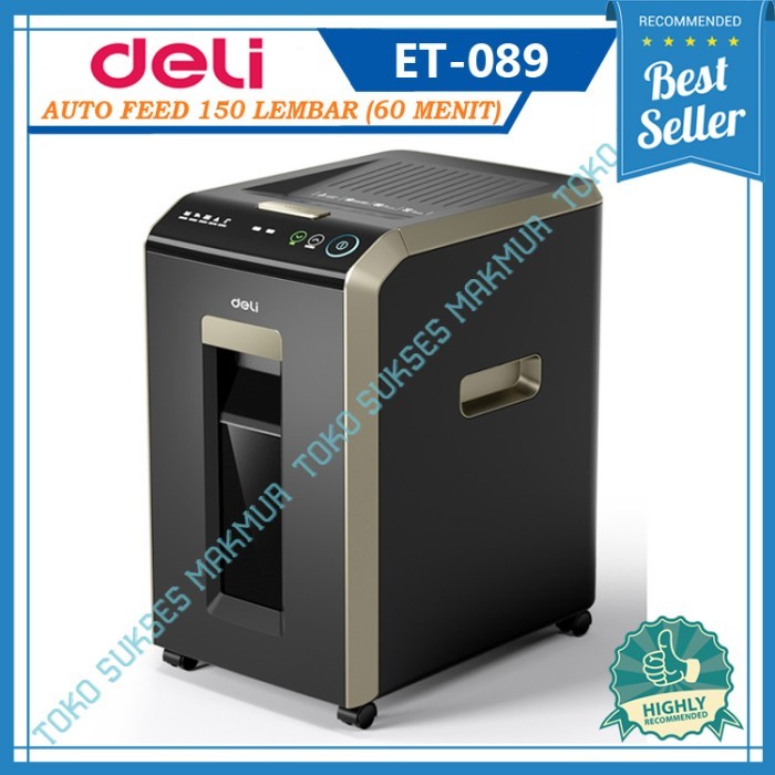 Jual TERLARIS! Paper Shredder DELI ET089 / Auto Feeder 150 Lembar / DELI ET 089 | Shopee Indonesia