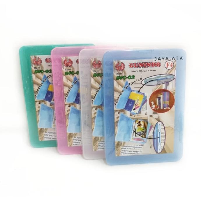 Jual MAP PLASTIK DOKUMEN FOLIO F4 HARD COVER DFC-02 FILE CASE PLASTIK ...