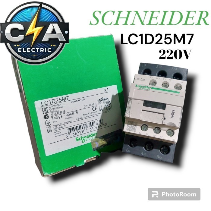 Jual Schneider Electric Listrik Kontaktor 3P 25A 220Vac Lc1D25M7 Contactor | Shopee Indonesia