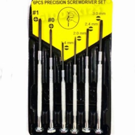 Jual BERKUALITAS Obeng set jam 6pcs screwdriver | Shopee Indonesia