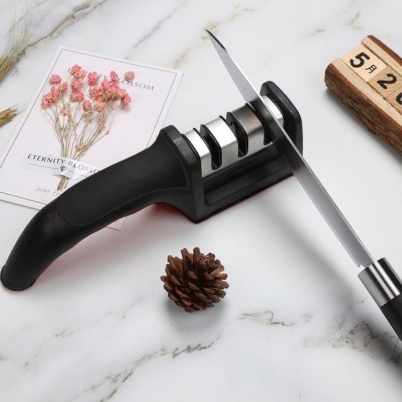 Jual Bisa COD [QS] Quick Sharpener / Pengasah Pisau &Gunting Sharpener ...