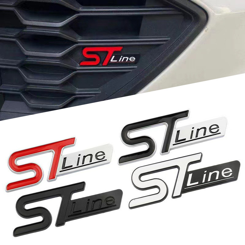 Jual 3D Metal Logo St Line Emblem Car Front Grill Badge Trunk Decal For ...