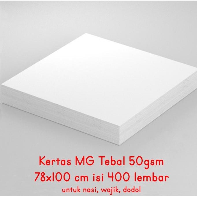 Jual MG Paper Tebal 50gsm kertas nasi laminasi KFC 78x100 | Shopee ...