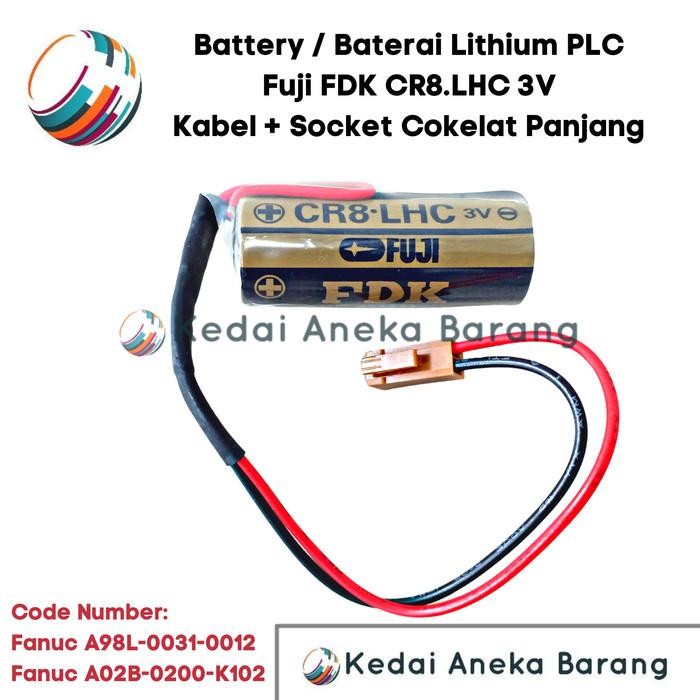 Jual Battery Baterai Lithium Fuji FDK CR8.LHC Fanuc A98L-0031-0012 3V Plug | Shopee Indonesia