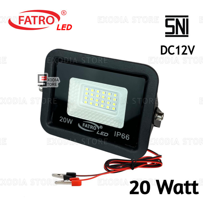 Jual Lampu Sorot Dc 12V 50 Watt Sni Smd Led Flood Light Ip66 Kbel Jepit Aki | Shopee Indonesia