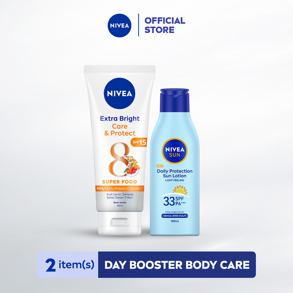 Jual NIVEA Body Serum & Sun Lotion - Care & Protect + Daily Protection ...
