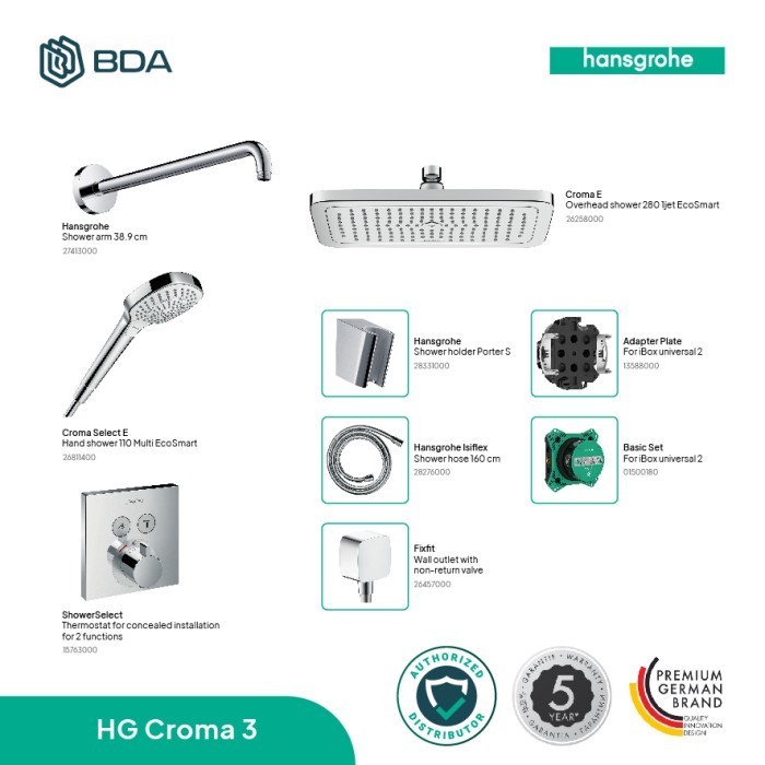 Jual Hansgrohe Shower Kamar Mandi Set Shower Set Tanam Shower Mandi ...