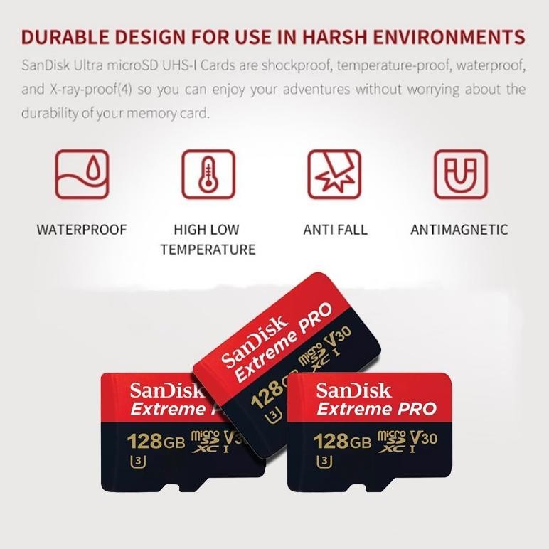 Jual edf-62 SanDisk Micro SD Card SDK Extreme PRO 128GB 256GB 512GB 1TB 2TB Memory Card Class 10 ...