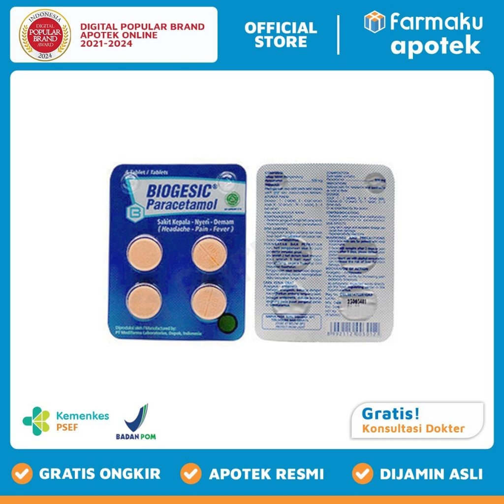 Jual Biogesic Blister 4 Tablet - PSG | Shopee Indonesia