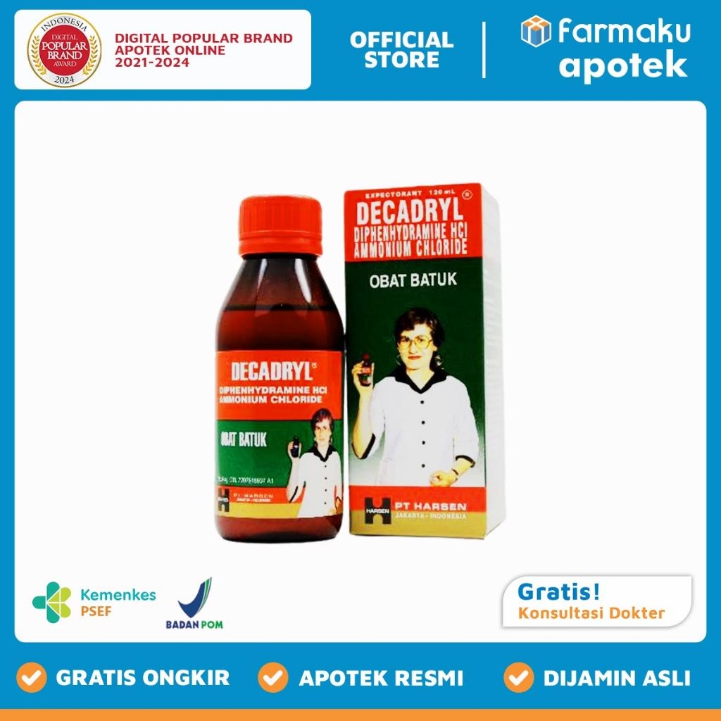 Jual Decadryl Expectorant Syrup 120 ml - PSG | Shopee Indonesia