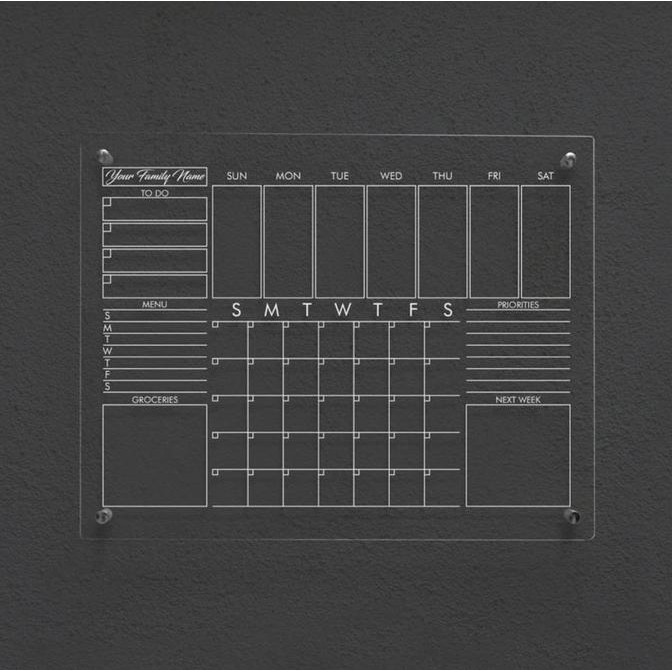 Jual DAILY PLANNER AKRILIK WEEKLY PLANNER | WALL PLANNER ACRYLIC UV ...