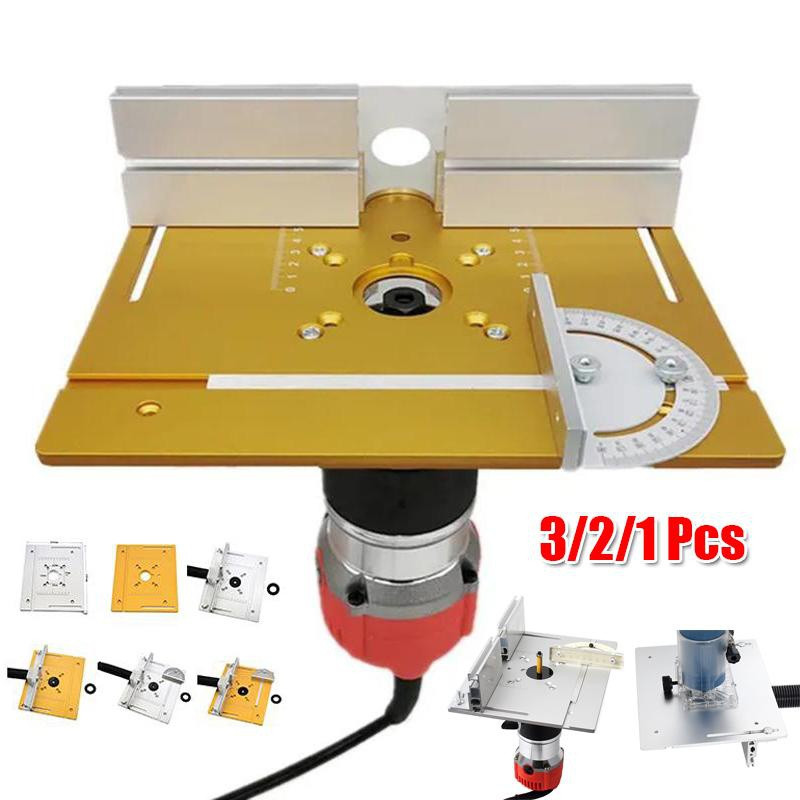 Jual Pelat Sisipan Meja Router Aluminium dengan Pengukur Miter untuk ...