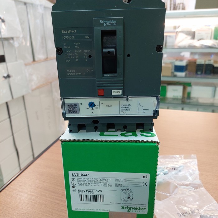 Jual MCCB CVS100F 3P-70-100A 36KA SCHNEIDER ORIGINAL | Shopee Indonesia