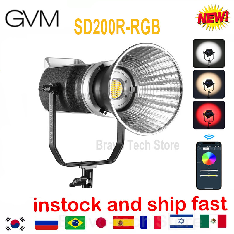 Jual SALE GVM SD200R Bi-Color LED Studio Video Spotlight Kit 2700-7500K ...