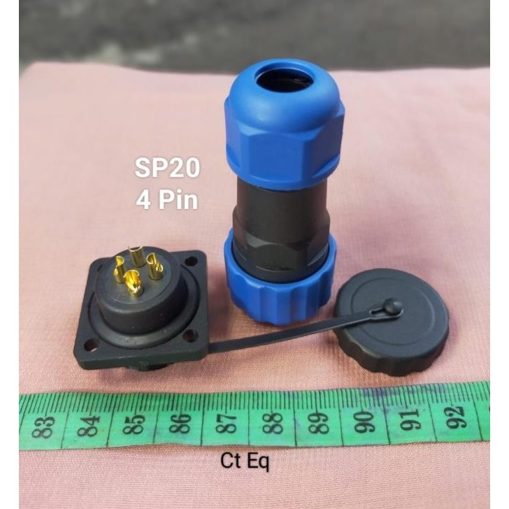Jual Promo Konektor Sp20 4 Pin Plug N Socket Ip68 Panel Mount Konektor ...
