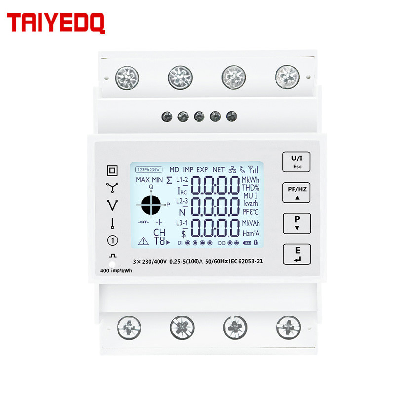 Jual NEW SDM 4300TAC Three-Phase LCD Din Rail Multifunction Energy ...