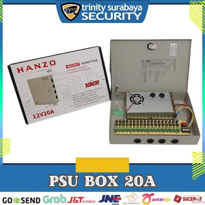 Jual NEW PSU 20A BOX / PSU BOX Central Power Supply 12V 20A Panel BOX ...