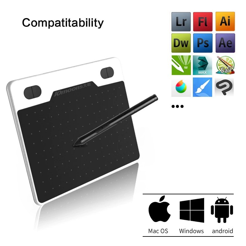 Jual Digital Drawing Tablet Gambar 6 Inch with Stylus Pen | Shopee ...