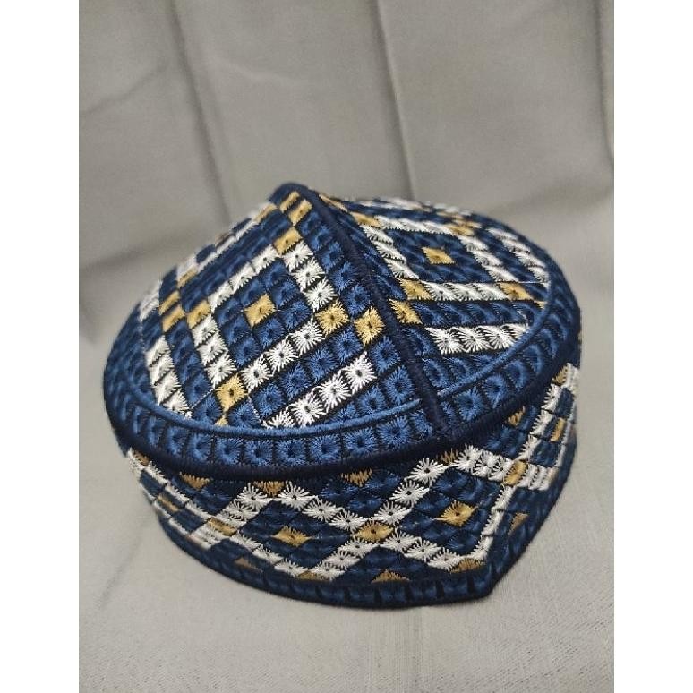 Jual ter-98 PECI Pakistan OVAIS Full Bordir Kopiah Pakistan Warna ...