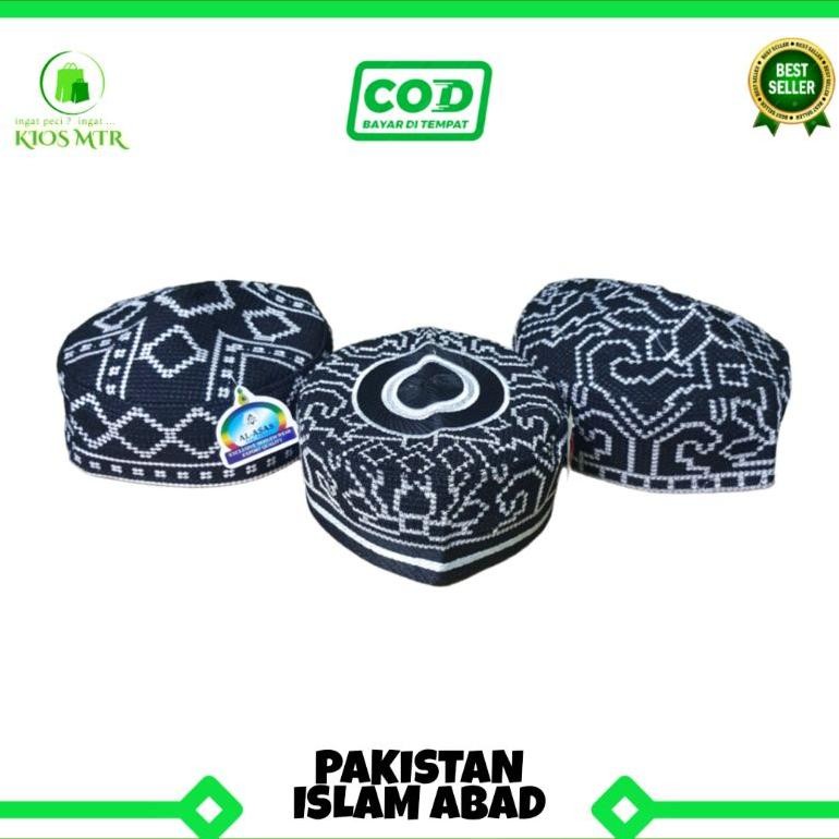Jual uk-68 Peci PAKISTAN BORDIR ISLAM ABAD , Kopiah Bordir Pakistan ...
