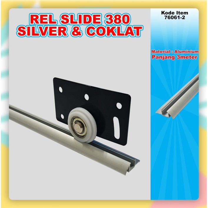 Jual REL SLIDING PINTU LEMARI GESER - 380 REL TIMBUL 380 PINTU LEMARI GESER | Shopee Indonesia