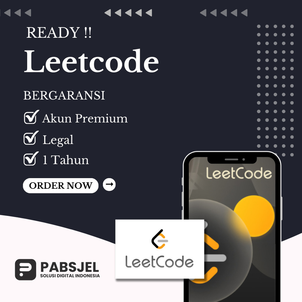 Jual Leetcode Premium 1 Tahun Full Garansi Termurah (Proses Cepat) | Shopee Indonesia