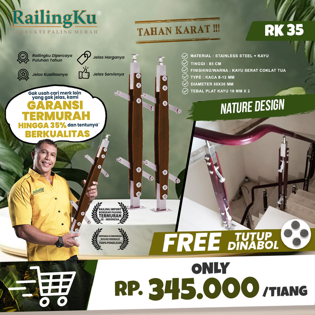 Jual NEW RAILING: Railing Tangga Stainless Industrial Tiang Railingku ...
