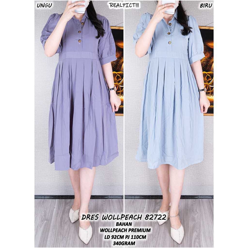 Jual DRES WOLLPEACH 82722 (READY STOK) | Shopee Indonesia