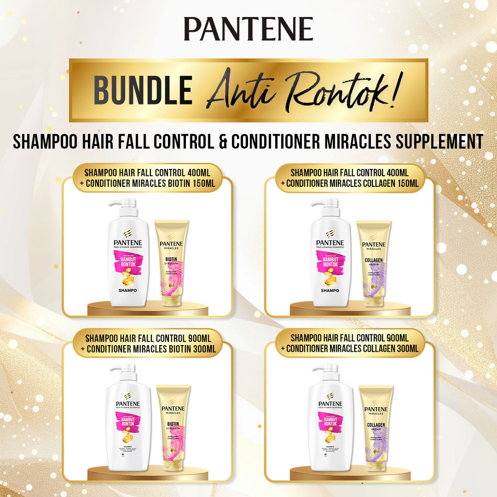 Jual [BUNDLE ANTI RONTOK] Pantene Shampoo Anti Rontok & Conditioner ...