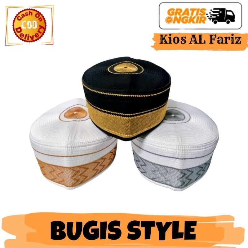 Jual Peci BUGIS STYLE Elegant , Kopiah Bugis Style , Songkok Bugis ...