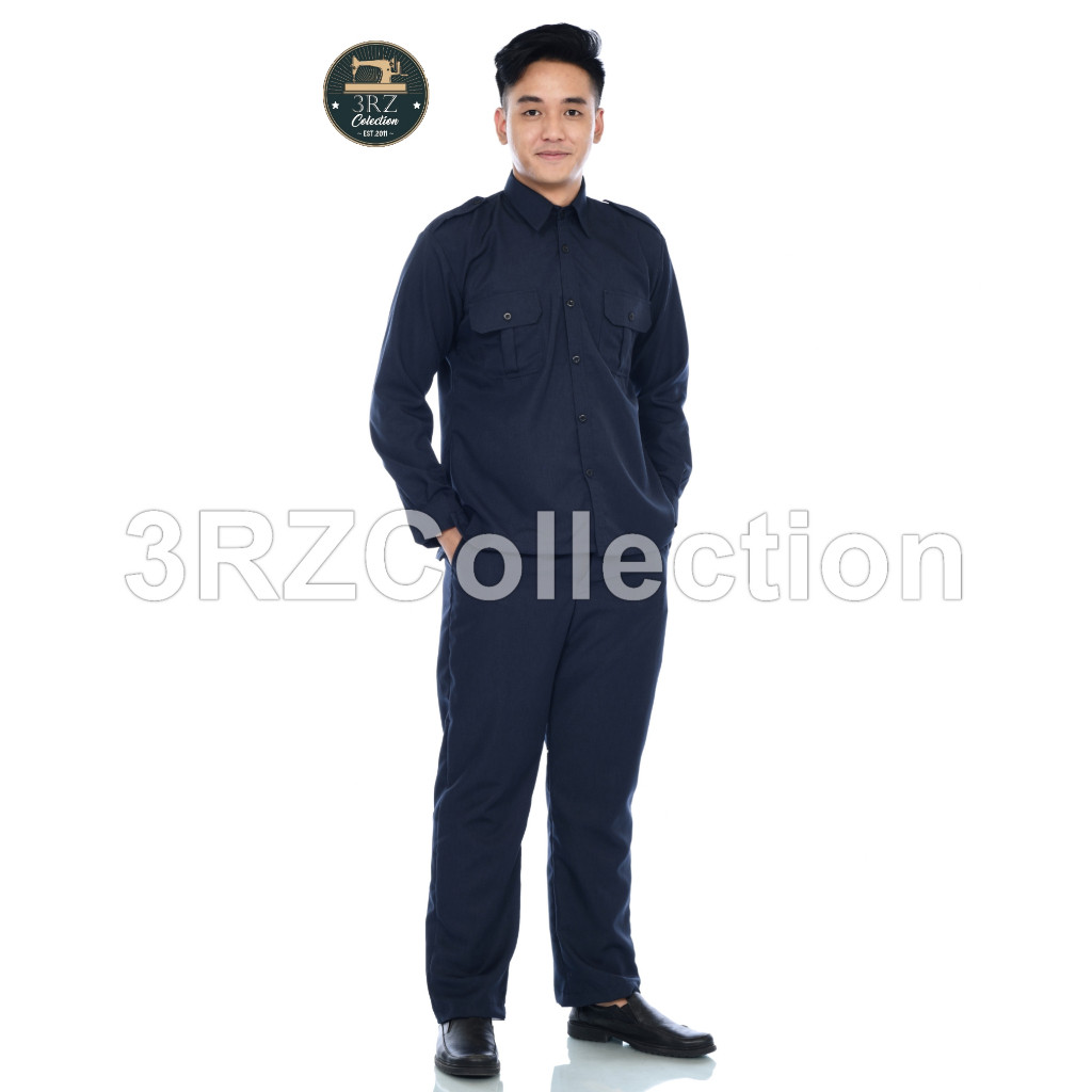 Jual Ready Stock Seragam Kerja Pria Navy Hitam Baju Dinas Navy Hitam ...