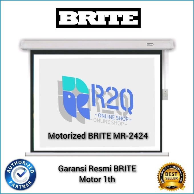 Jual Jual Layar Proyektor Brite Screen Mr2424 96" Motorized/Layar Brite ...