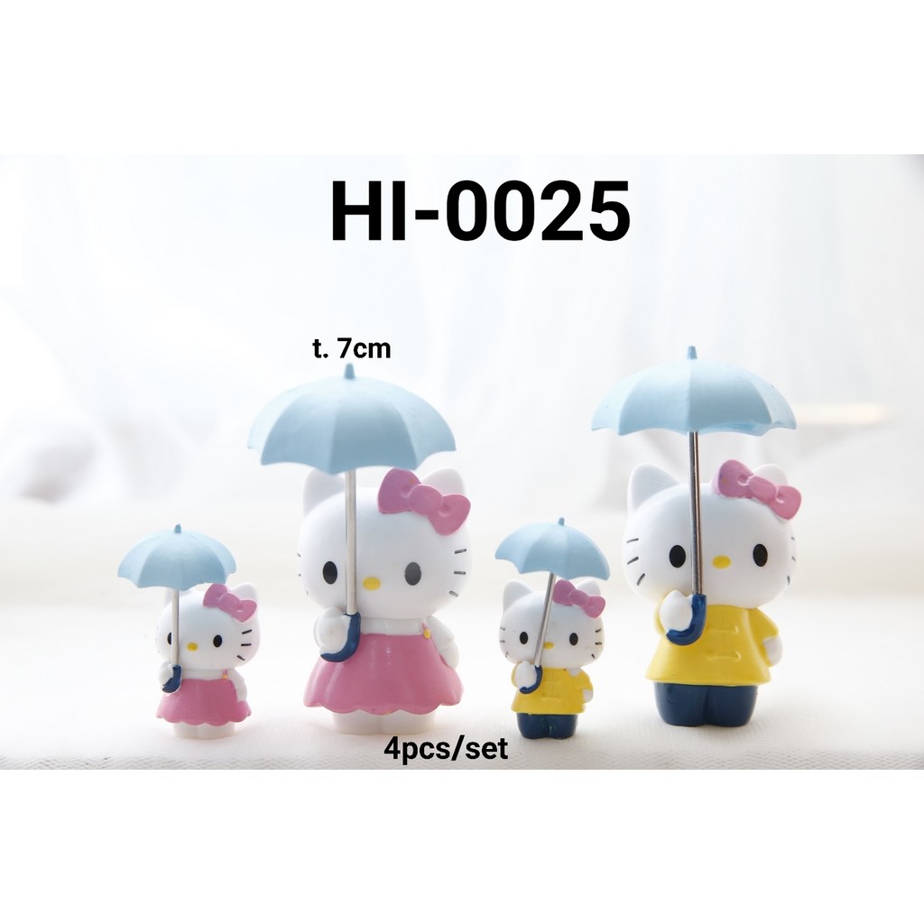 Jual HI-0025 Mainan cake topper figurine figurin hello kitty payung ...