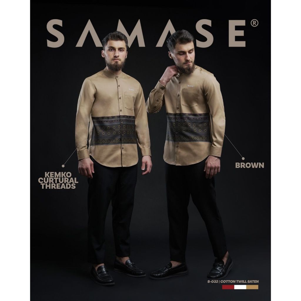 Jual SAMASE Kemko Cultural Threads S032 Kemeja Koko Lengan Panjang Pria ...