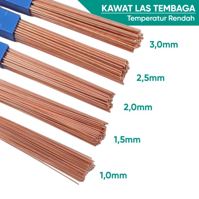 Jual Kawat Las Tembaga Welding Fosfor 1 1.5 2 2.5 3 mm Isi 10 Pcs ...