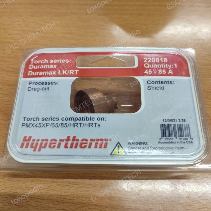 Jual Shield Plasma Cutting Hypertherm 220818 45-85A (1Pcs) | Shopee ...