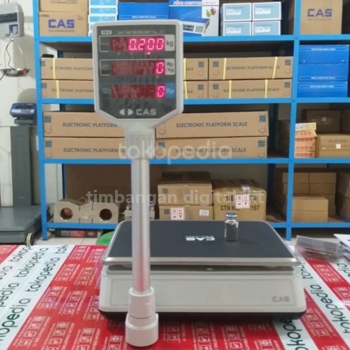 Jual timbangan buah/sembako printer CAS PR-II cap 30kg +tiang | Shopee Indonesia