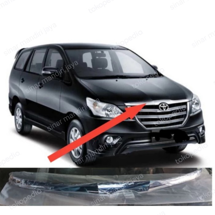 Jual HOOD MOLDING/LIST KAP MESIN CHROME GRAND INNOVA 2012-2015(MODEL ...