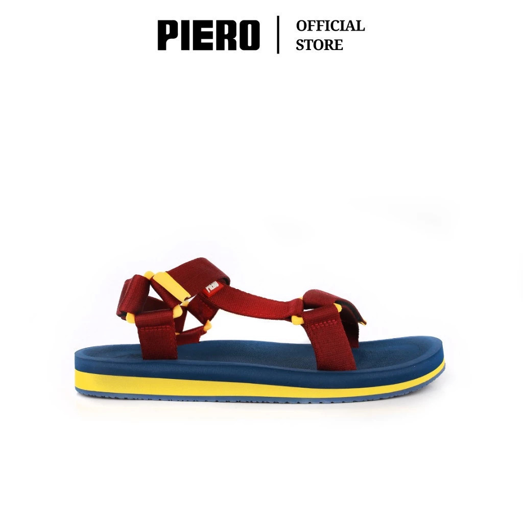 Jual PIERO SANDAL SOLAS MAROON DARK BLUE YELLOW PIEP80075 | Shopee ...
